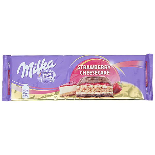 Buy Milka Strawberry Cheesecake Coated In Chocolate Online at Best ...