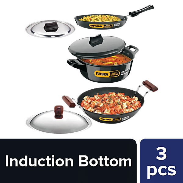 Buy Hawkins Futura Hard Anodised Induction Compatible Cookware Set ...