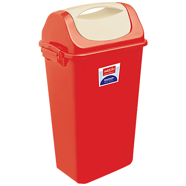 Buy Milton Magnum Swing Plastic Dustbin - With Lid, Durable, Easy To ...