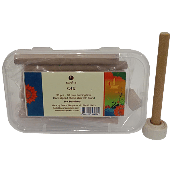 Buy SWAHA Om Hand Dipped Dhoop/Agarbatti Stick - With Stand, Exotic ...