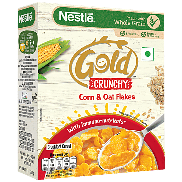 Buy Nestle Gold Crunchy Corn & Oat Flakes Breakfast Cereal - With ...