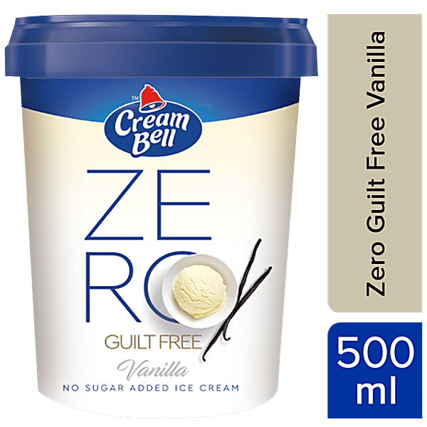 Buy Cream Bell Zero Guilt Free Ice Cream - Without Sugar, Premium ...