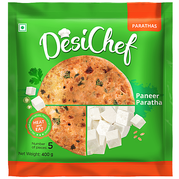 Buy DesiChef Paneer Paratha - Ready To Eat, No Added Preservatives ...