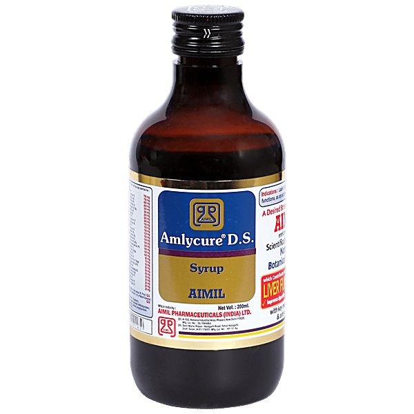 Buy Aimil Amlycure D.S Syrup - With Botanical Extracts, Supports Liver ...