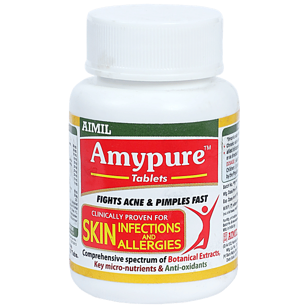 Buy Aimil Amypure Tablets - Control Skin Allergies, Fights Acne ...