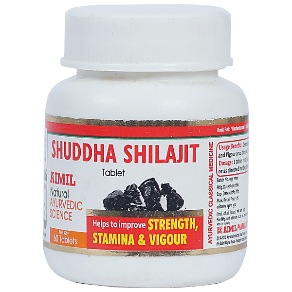 Buy Aimil Shuddha Shilajit Tablets - Natura Ayurvedic Formula, For ...