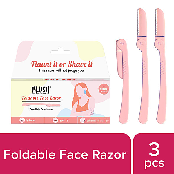 Buy Plush Foldable Face Razors - Instant Hair Removal, For Facial ...