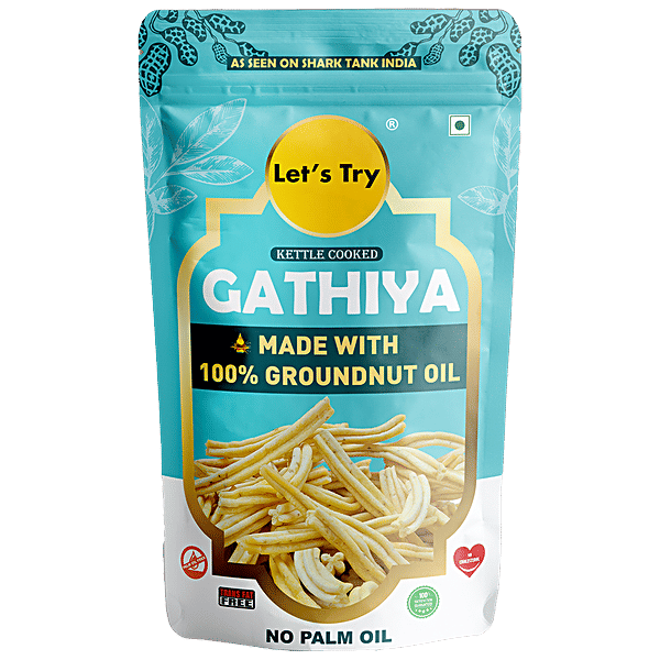 Buy Let's Try Kettle Cooked Gathiya - Made With 100% Groundnut Oil ...