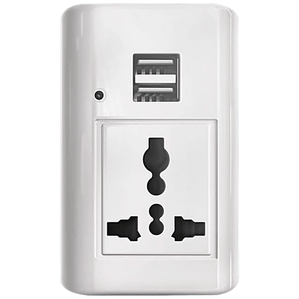 Buy Halonix Multi-Pin Plug - Polycarbonate, With USB Port & LED ...