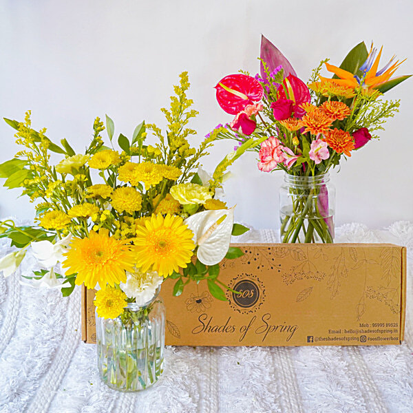 Buy Shades of Spring Florist Pick Flower Surprise Box - Without Vase ...