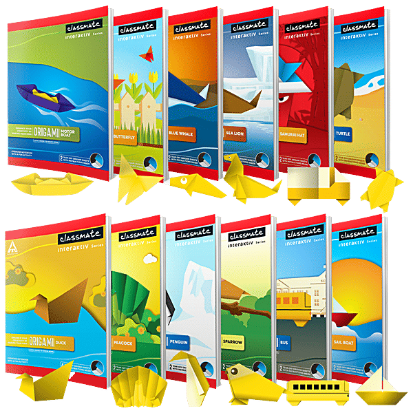 Buy Classmate Origami Notebook - Ruled, Single Line, 190 mm x 155 mm ...