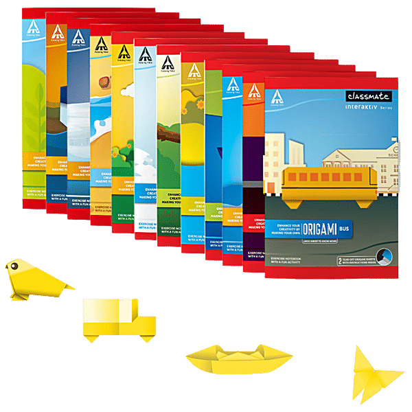 Buy Classmate Origami Notebook - Ruled, Single Line, 272 X 167mm, 172 ...