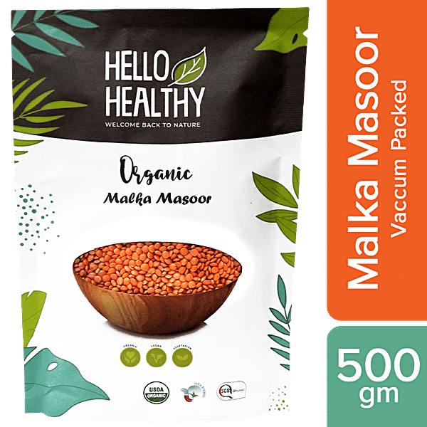 Buy Hello Healthy Organic Malka Masoor Dal - Rich In Anti-Inflammatory ...