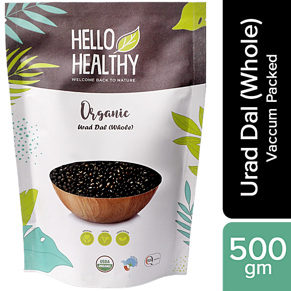 Buy Hello Healthy Organic Urad Dal - Whole, Rich In Protein, Fibre ...
