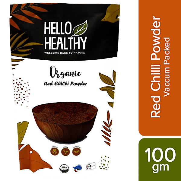 Buy Hello Healthy Organic Red Chilli Powder - Known To Reduce ...
