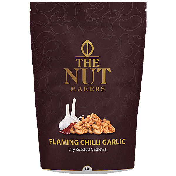 Buy The Nut Makers Dry Roasted Cashews - Flaming Chilli Garlic, Healthy ...