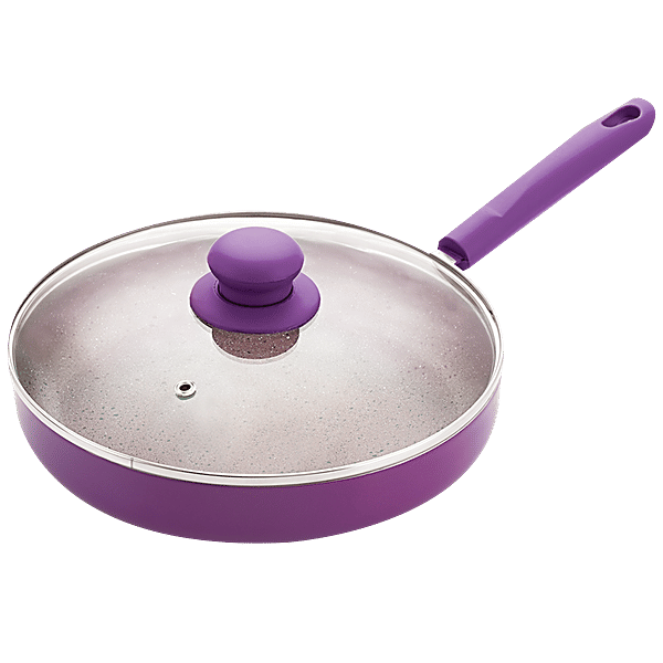 Buy Nirlon Regal Purple Non-Stick Aluminium Fry Pan - Induction Bottom ...