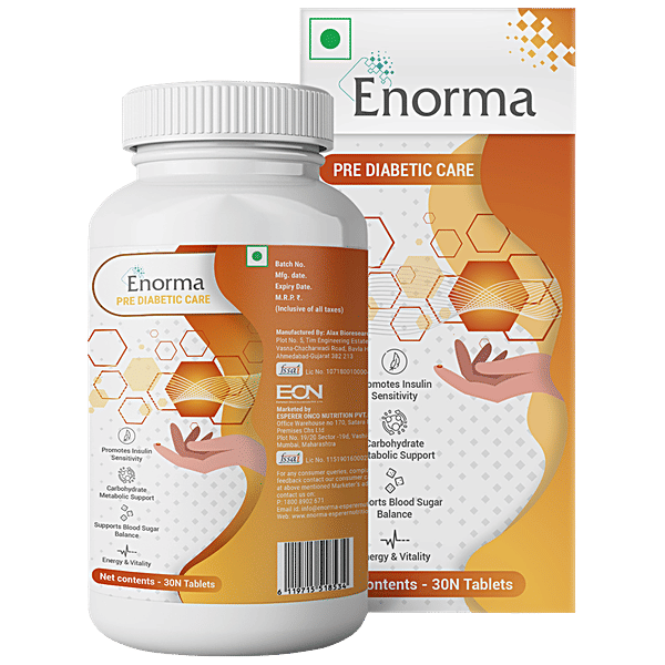 Buy Enorma Pre Diabetic Care Tablets - Reduces Nerve Disorders, Heart ...