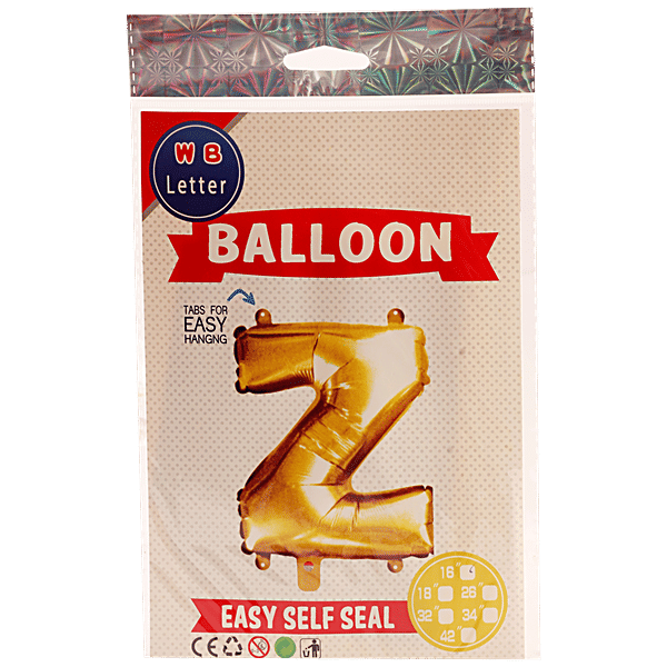 Buy Bvishal Foil Alphabet Balloon - Letter Z, Party Decor, For Birthday ...