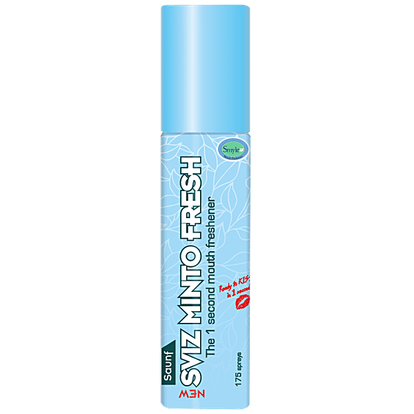 Buy SMYLE Sviz Minto Fresh Mouth Freshener Spray - Saunf, For Long ...