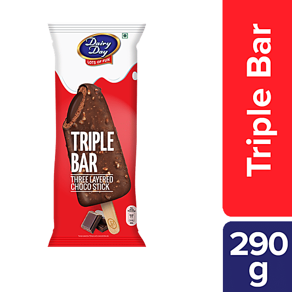 Buy Dairy day New Triple Bar - Three Layered Choco Stick, Rich & Creamy ...