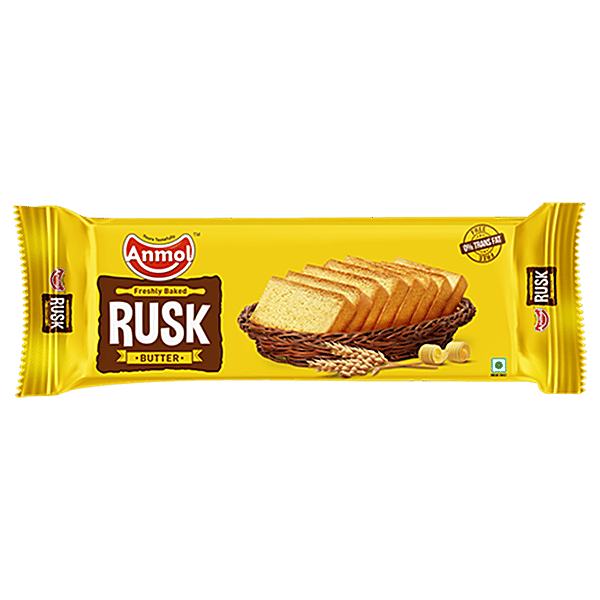 Buy Anmol Butter Rusk - Baked, Crunchy, Trans Fat Free Online at Best ...