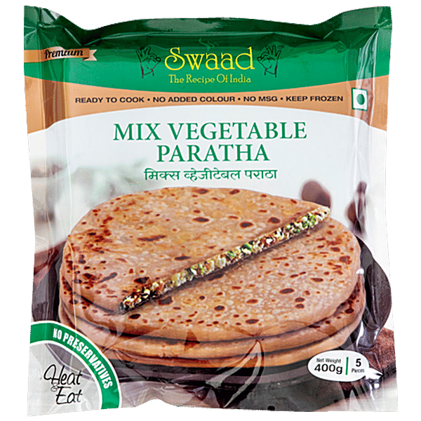 Buy SWAAD Mix Vegetable Paratha - No Added Colours, Ready To Cook ...