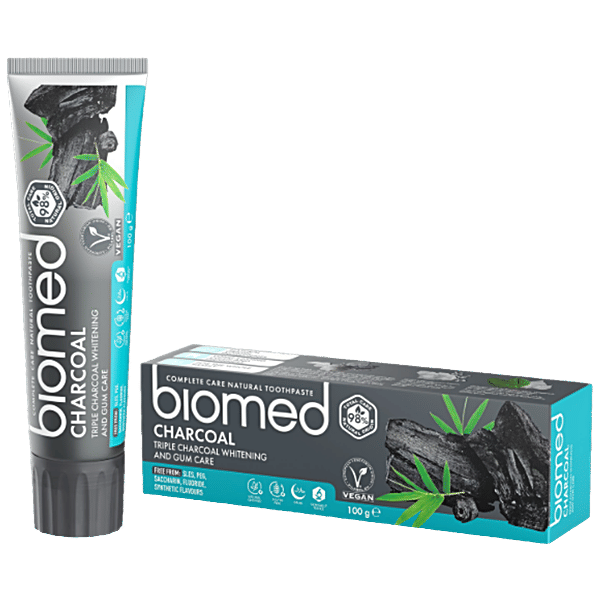 Buy Biomed Charcoal Toothpaste - Triple Whitening & Gum Care, Complete ...