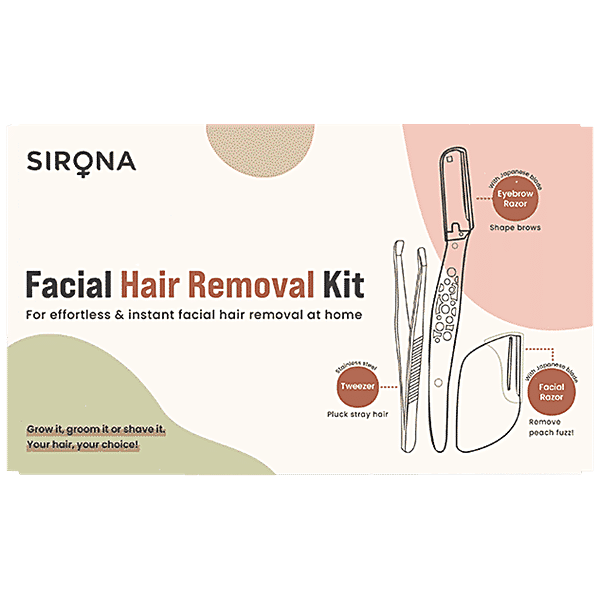 Buy SIRONA Reusable Eyebrow Razor, Face Razor and Tweezer | Facial Hair ...