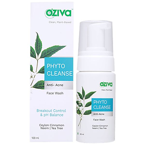 Buy O'ZIVA Phyto Cleanse Anti-Acne Face Wash - With Phyto Niacinamide ...