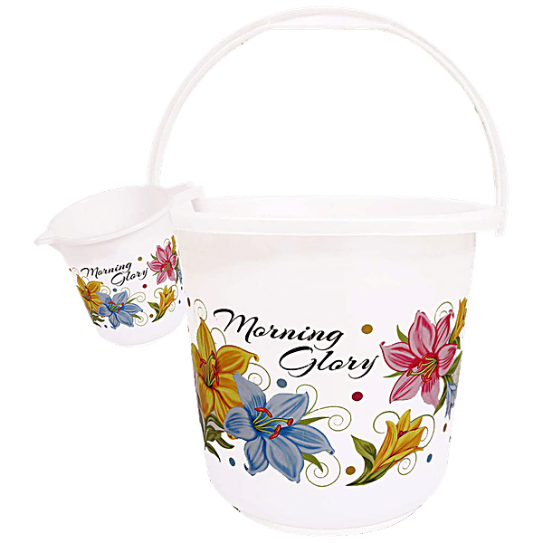 Buy Kuber Industries Plastic Bucket With Mug Set - KUBMART10296, Strong ...