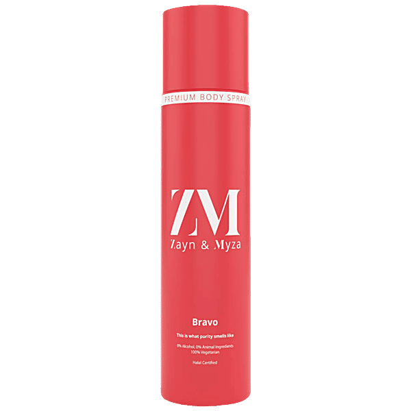 Buy ZM Zayn & Myza Bravo No Alcohol Body Spray - For Men, Long Lasting ...