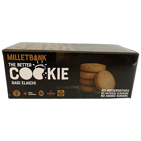 Buy Millet Bank Ragi Elaichi Cookie - Crunchy, Healthy, Rich In Protein ...