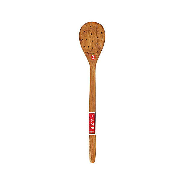 Buy Hazel Wooden Jhara/Jharni Spoon - Non Stick, For Cooking, Frying ...