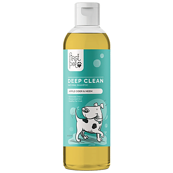 Buy First Pet Deep Clean Natural Shampoo - Apple Cider & Neem, For Pets ...
