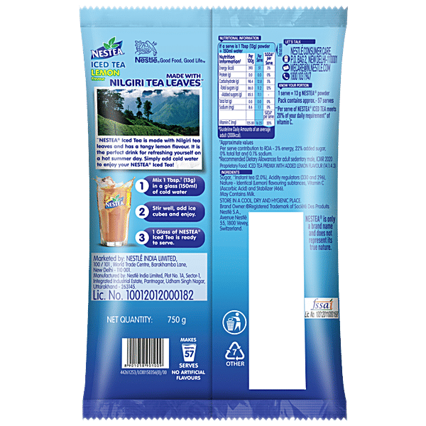 Nestea Iced Tea Nutrition Facts