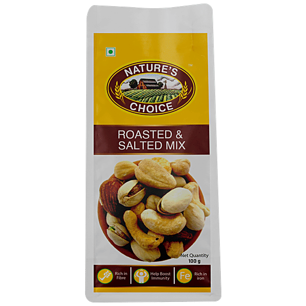 Buy Nature's Choice Roasted & Salted Mix - Cashews, Almonds, Pistachios ...
