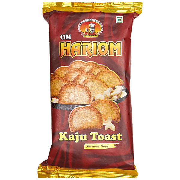 Buy Om Hariom Kaju Toast - Toasted Cashew Flavoured, Crunchy Snack ...