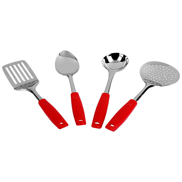Buy Omega Stainless Steel Kitchen Tools Set - With Plastic Handle ...