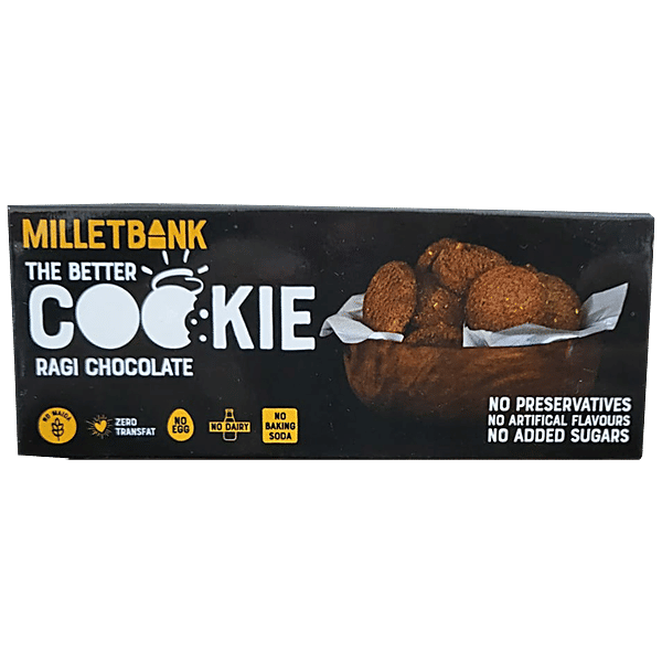 Buy Millet Bank Ragi Chocolate Cookies - Rich In Calcium & Iron ...