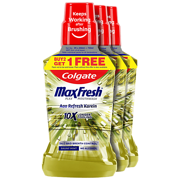 Buy Colgate Maxfresh Mouthwash - 10X Longer Cooling, Removes Germs ...