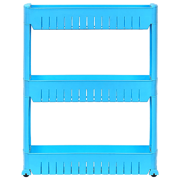 Buy Floraware 3 Layer Storage Organizer Plastic Rack/Shelf With Wheels ...
