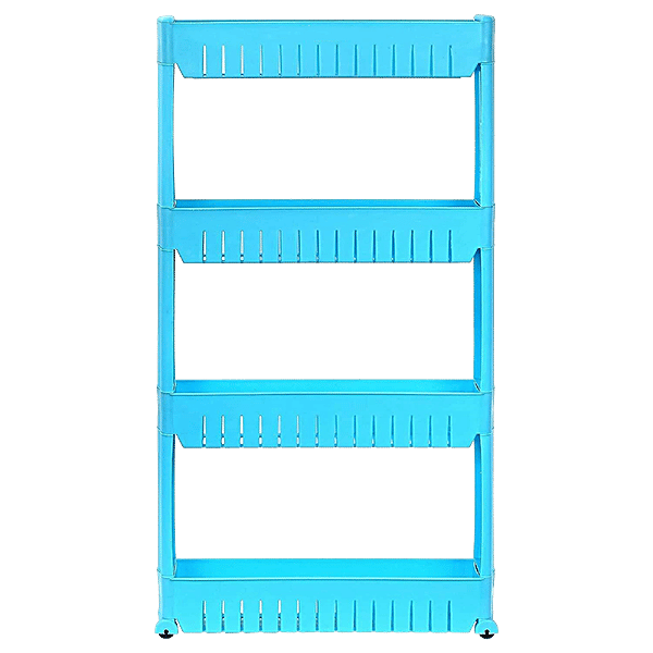 Buy Floraware 4 Layer Storage Organizer Plastic Rack/Shelf With Wheels ...