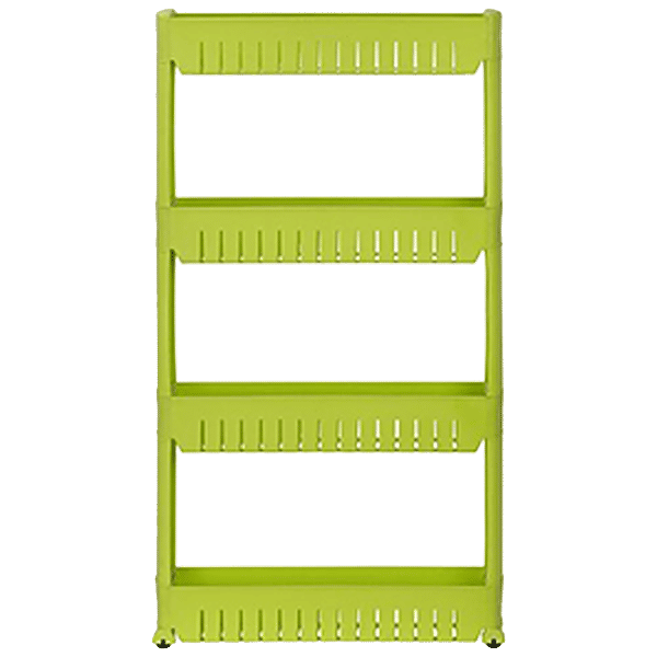 Buy Floraware 4 Layer Storage Organizer Plastic Rack/Shelf With Wheels ...