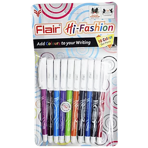 Buy Flair Hi-Fashion Colour Gel Pens - For Smooth Writing Online at ...