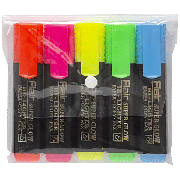 Buy Flair Super Glow Hi-Lighter Pen - Easy Grip Online at Best Price of ...