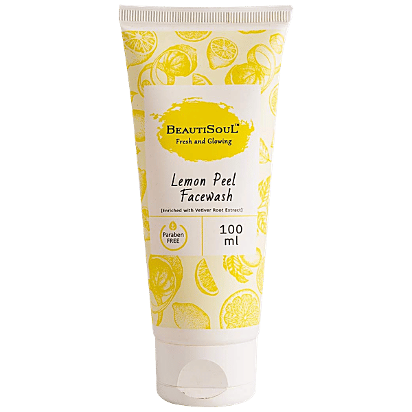 Buy Beautisoul Lemon Peel Face Wash - Vetiver Root Extract, Paraben ...