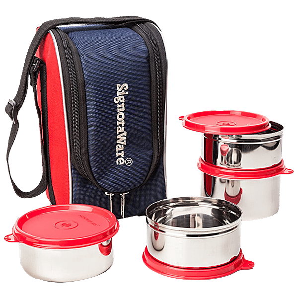 Buy Signoraware Executive Max Fresh Stainless Steel Lunch Box Set ...