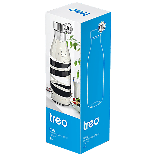 Buy Treo Treo by Ivory Premium Glass Printed Bottle - Orange Online at ...