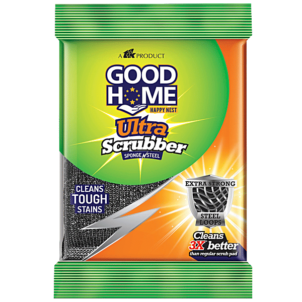 Buy Good Home Ultra Scrubber - Sponge N Steel, Extra Strong, Cleans ...